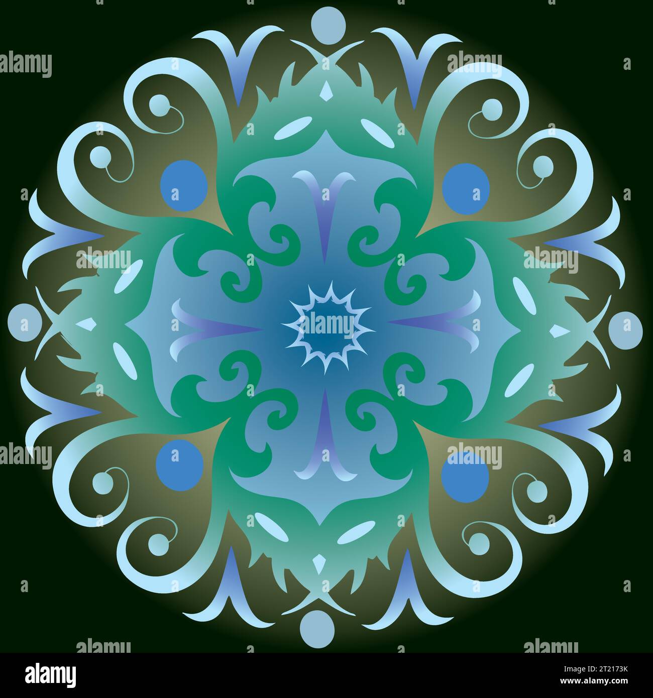 Single Mandala - Flower Nature, Foliage, Leaves, Energy Wheel Circle ...
