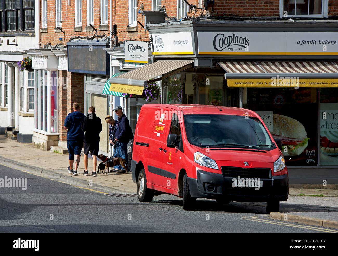 Royal Mail van parked on the street in Tadcaster, North Yorkshire ...
