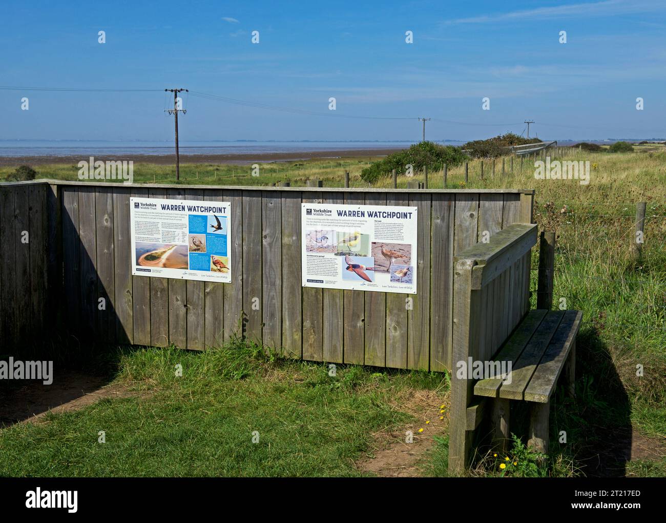 Viewing area at the warren, Spurn Head, Holderness, East Yorkshire ...