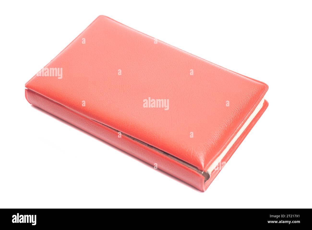 old red notepad from 80s isolated on white background Stock Photo - Alamy