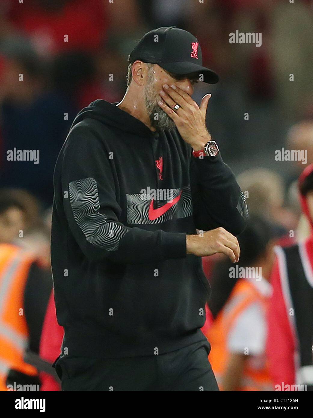 Jurgen Klopp Manager of Liverpool looks disappointed & dejected at full ...
