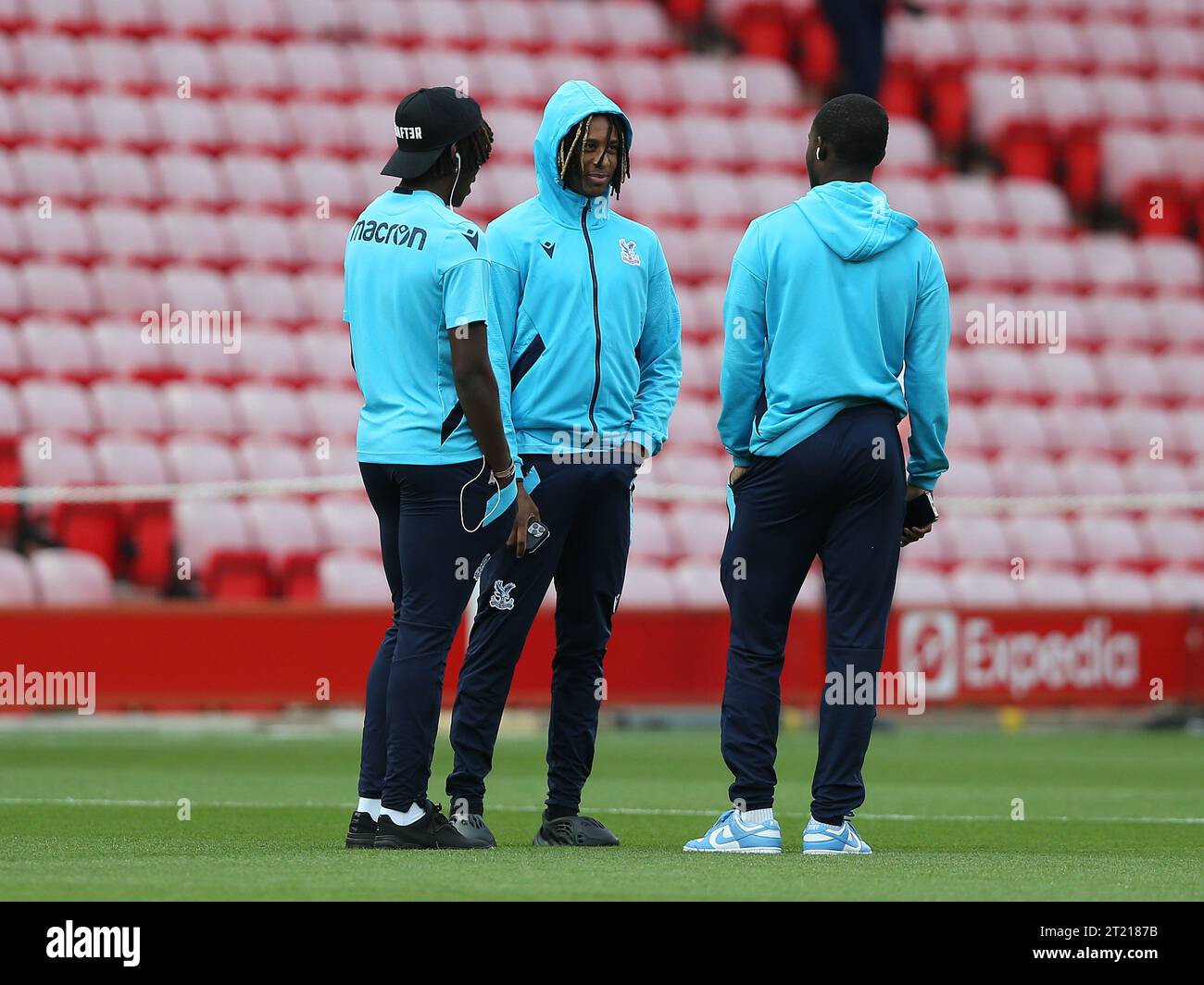 Michael Olise of Crystal Palace on a pre match pitch walk. - Liverpool ...