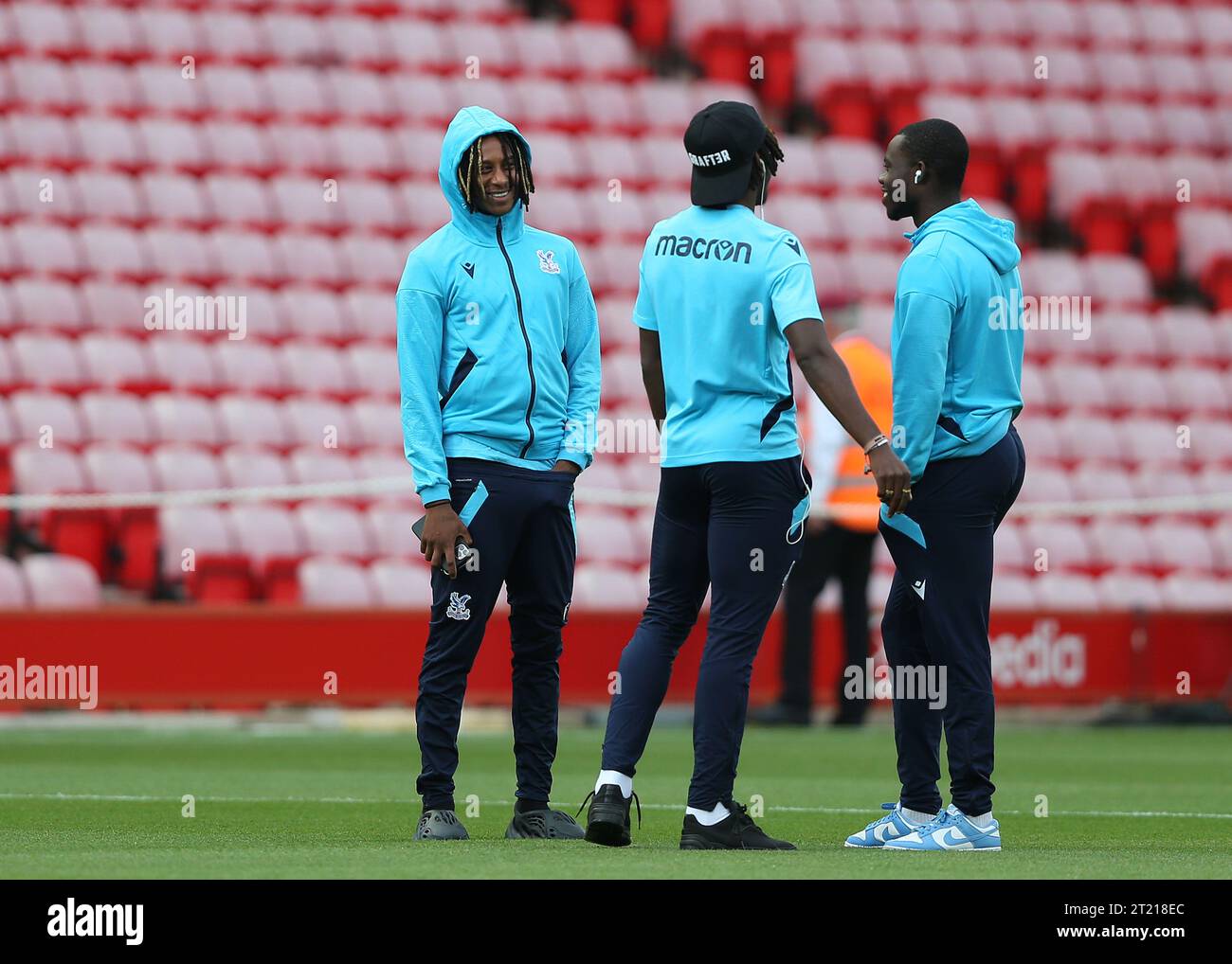Michael Olise of Crystal Palace on a pre match pitch walk. - Liverpool ...