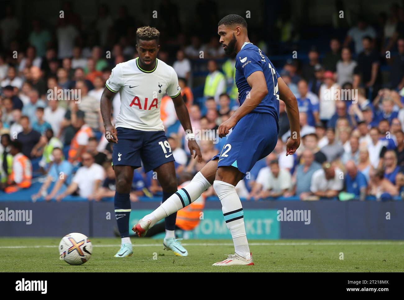 Ruben Loftus-Cheek of Chelsea takes on Ryan Sessegnon of Tottenham ...