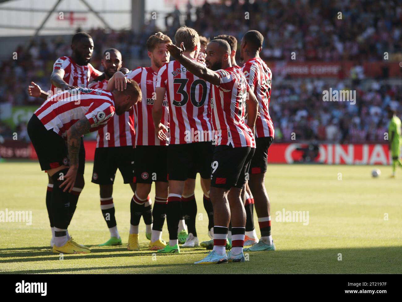 GOAL 4-0, Bryan Mbeumo of Brentford goal celebration. - Brentford v ...