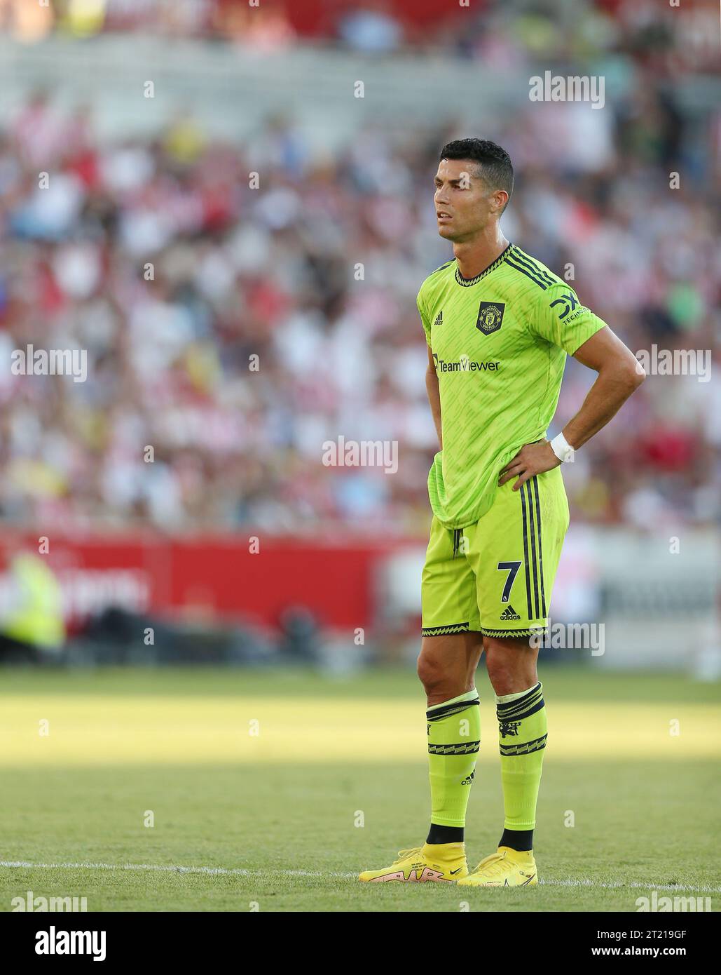 Cristiano Ronaldo of Manchester United looks disappointed & dejected ...