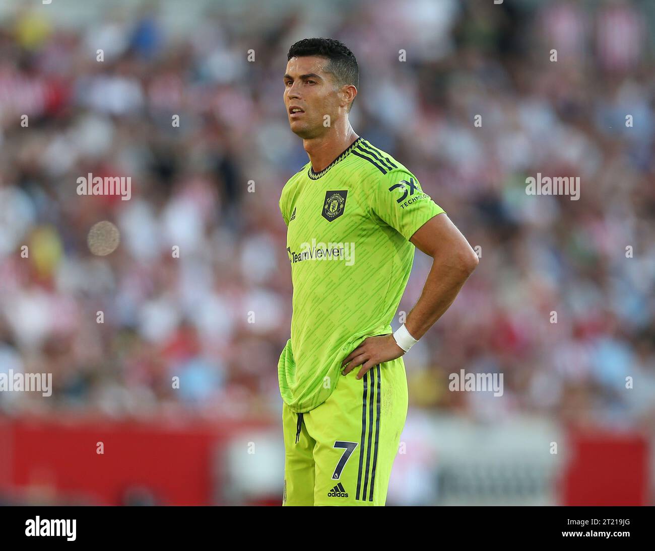 Cristiano Ronaldo of Manchester United looks disappointed & dejected ...