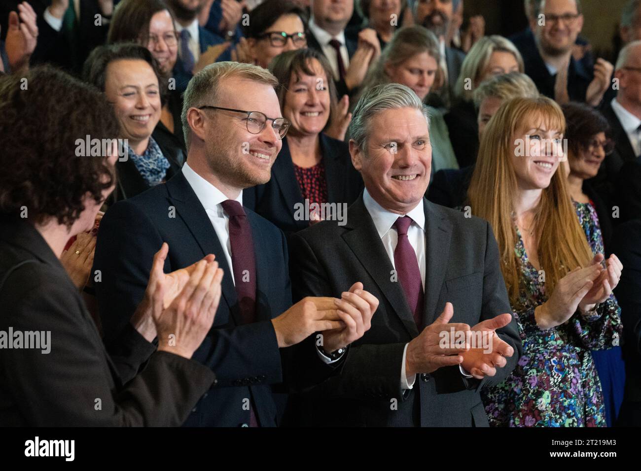 Labour leader Sir Keir Starmer (second right) and deputy Labour leader ...