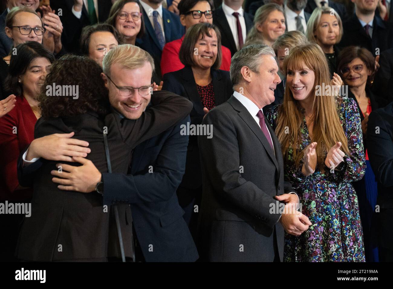 Labour leader Sir Keir Starmer (second right) and deputy Labour leader ...