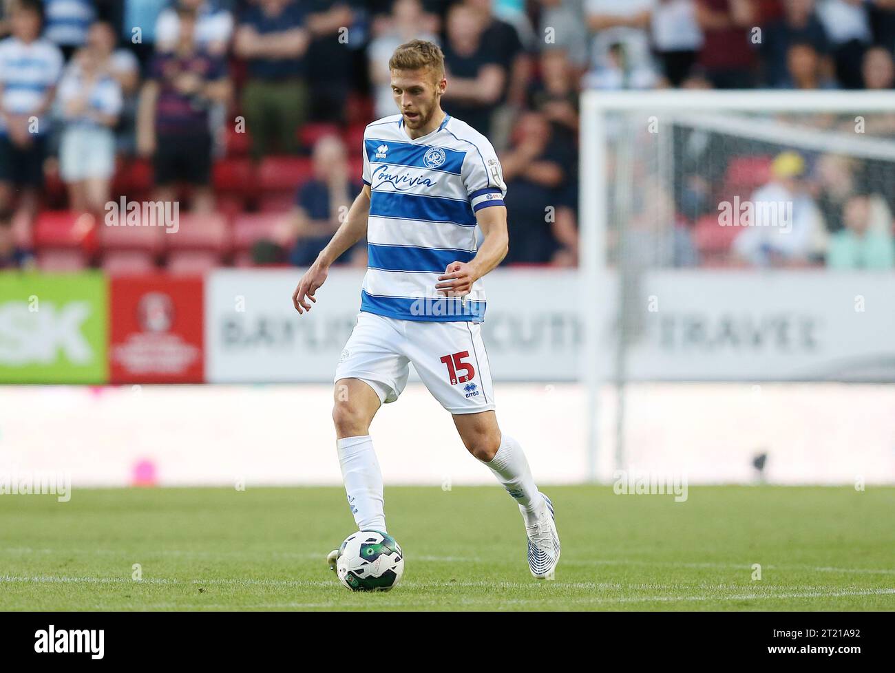 Sam Field of Queens Park Rangers on the ball against Charlton Athletic ...