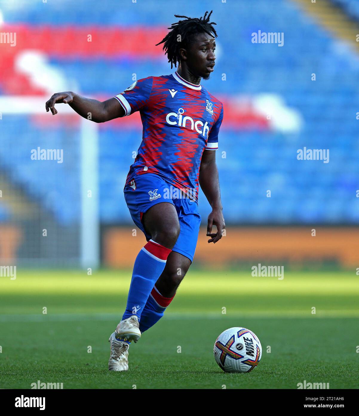 David Boating of Crystal Palace U21 on the ball against Brighton & Hove ...