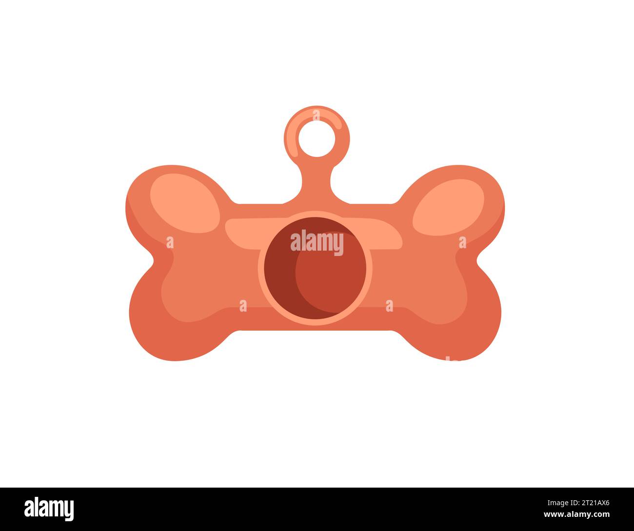 Bone style pendant for dog collar with place for tag vector ...