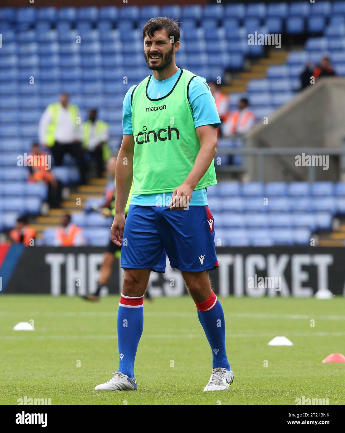 James Tomkins of Crystal Palace training after the match between Crystal Palace v Montpellier in ...