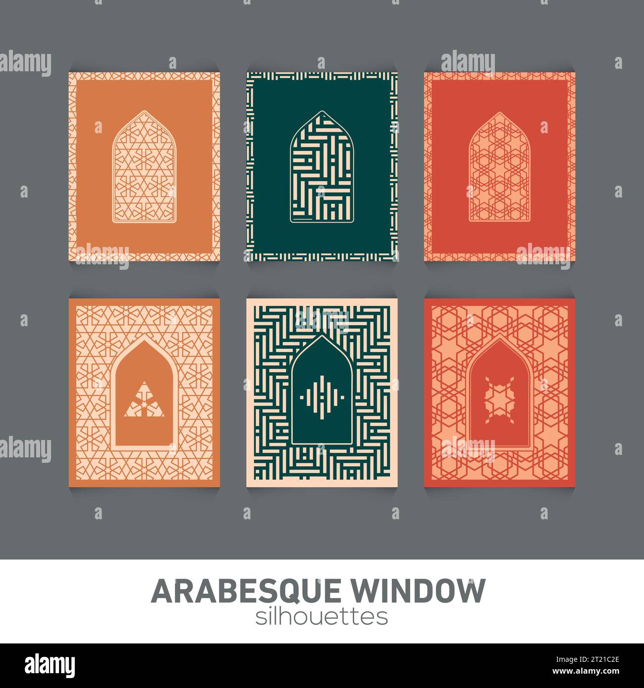 Arabesque window silhouettes. Vector symbol traditional islamic arches ...