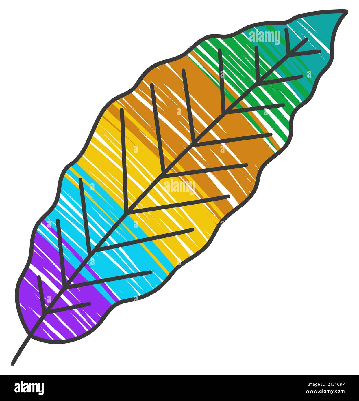 Flat texture leaf design Cut Out Stock Images & Pictures - Alamy