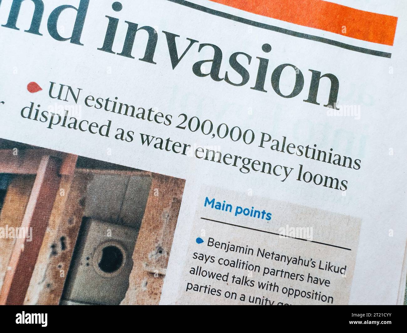 Paris, France - Oct 11, 2023: UN estimates 200,000 palestinians ...