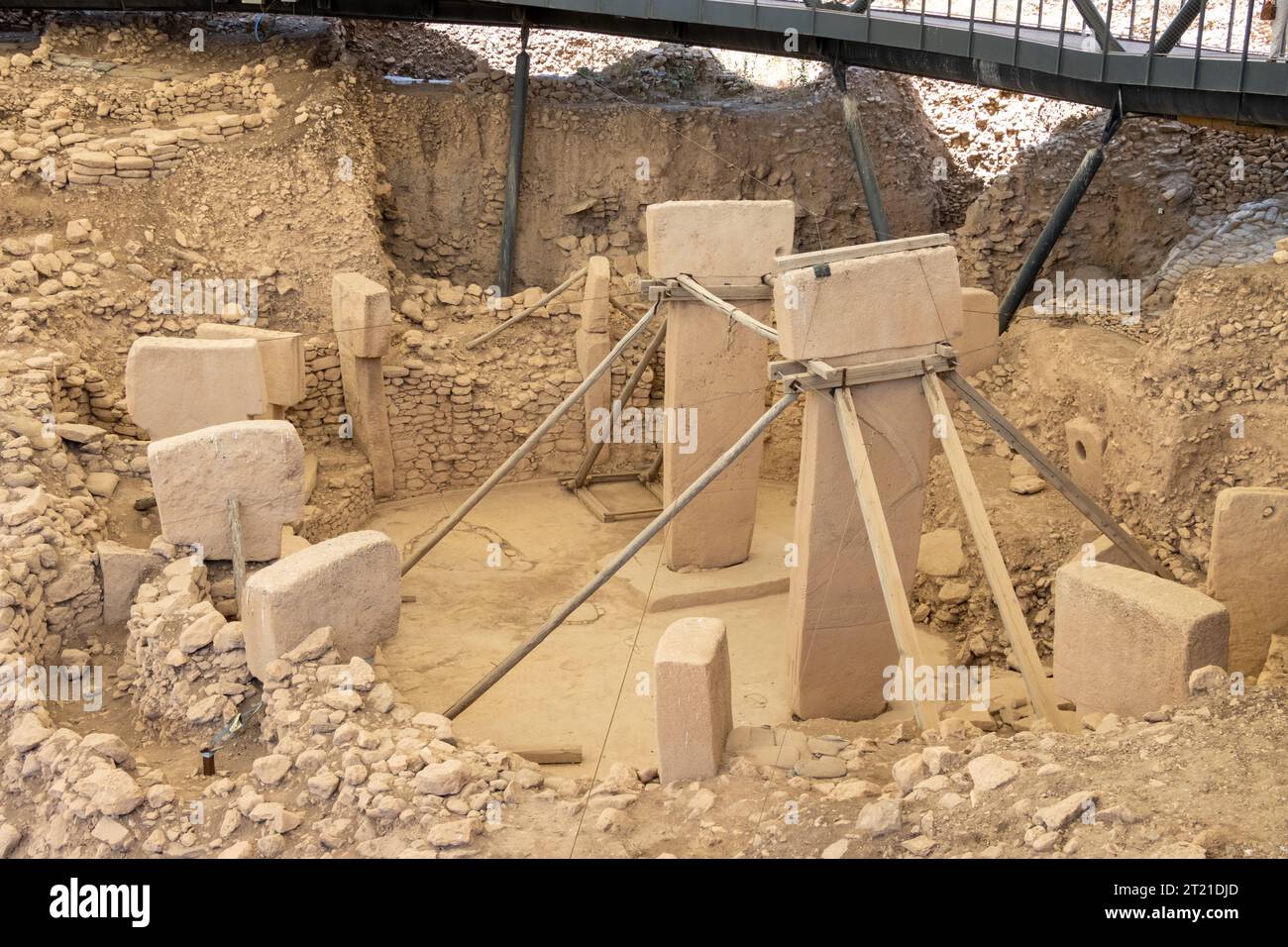Sanliurfa, Turkey - July 17 2023: Gobeklitepe archaeological site. It ...