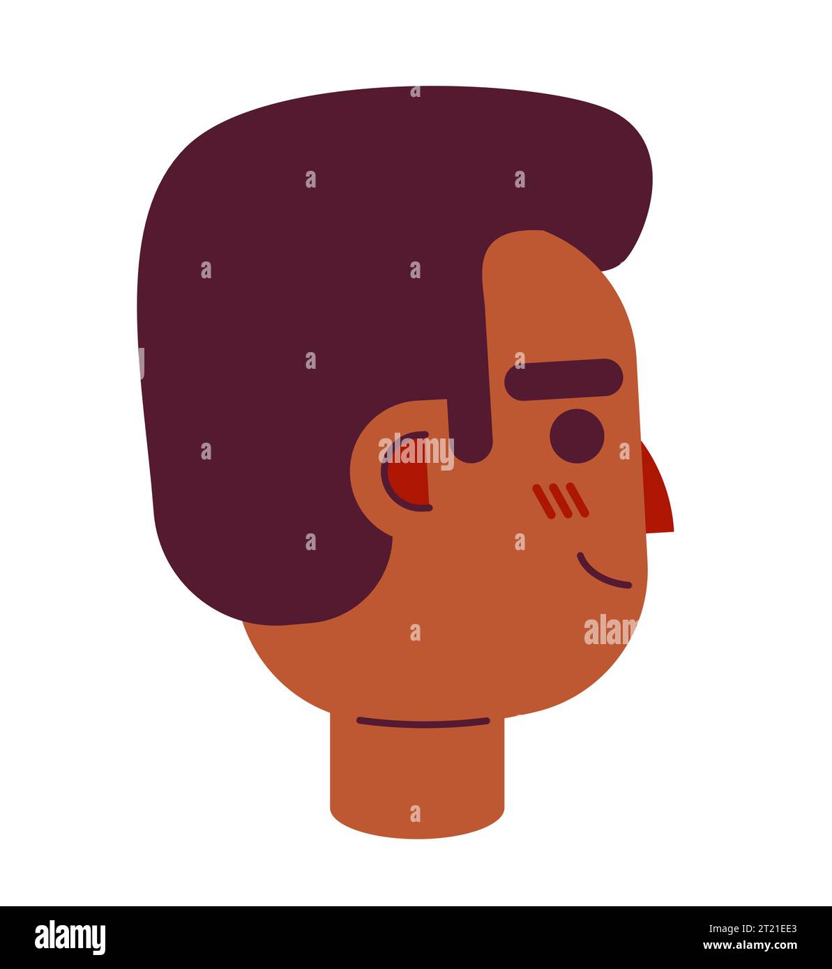 African man smiling side profile Stock Vector Images - Alamy