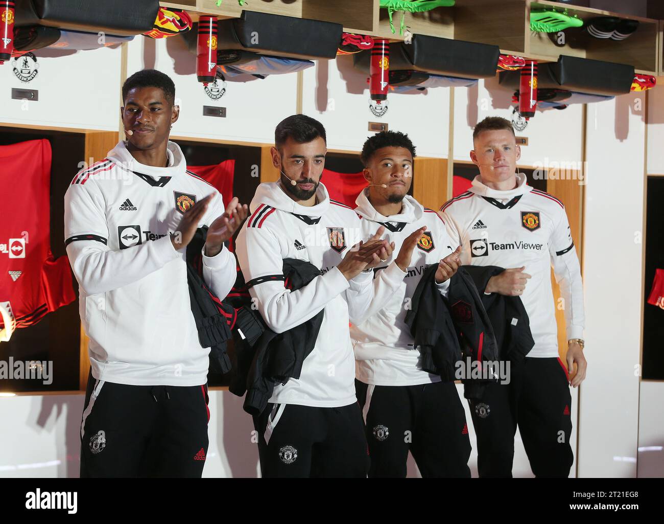 Marcus Rashford, Bruno Fernandes, Jadon Sancho & Scott McTominay of ...