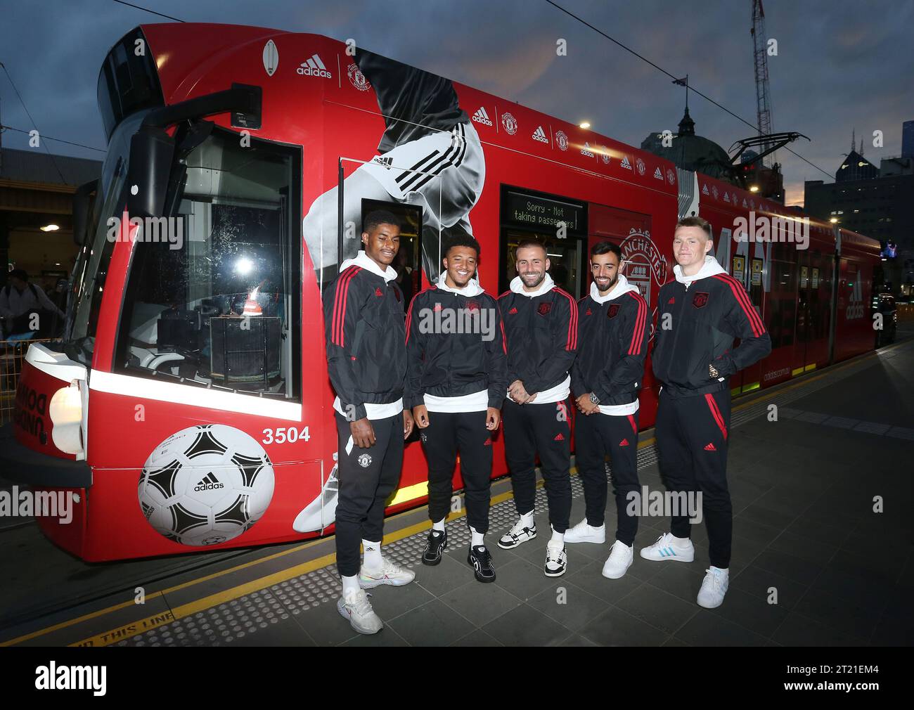 Marcus Rashford, Jadon Sancho, Luke Shaw, Bruno Fernandes & Scott ...