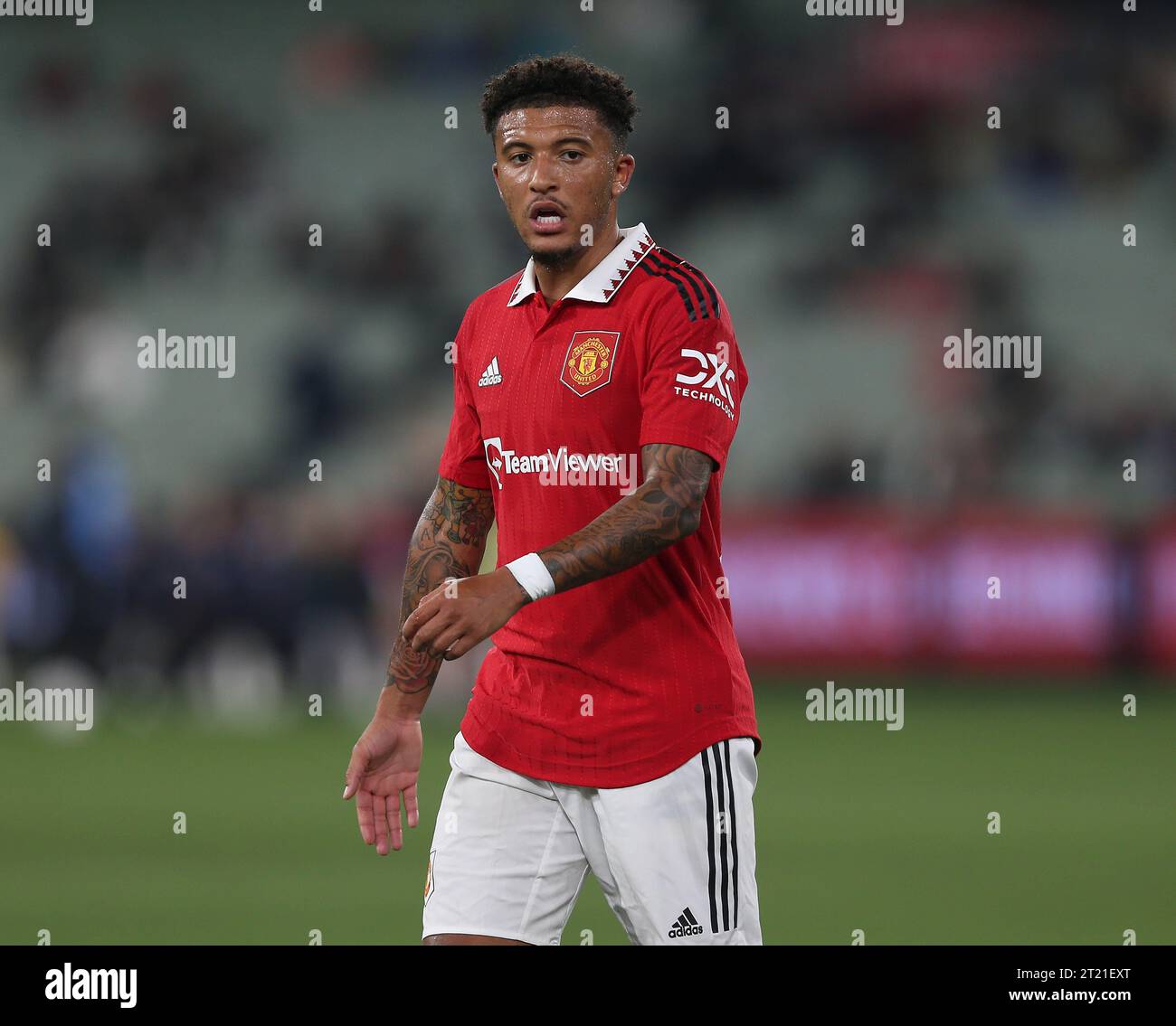 Jadon Sancho of Manchester United against Melbourne Victory ...