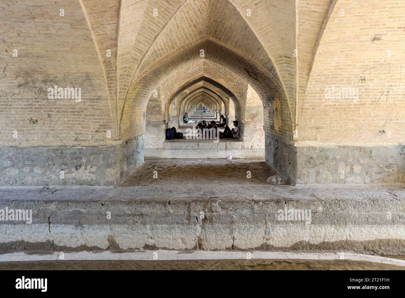 Isfahan, Iran - July 31 2023: Si-o-se-pol Bridge. The famous two-storey ...