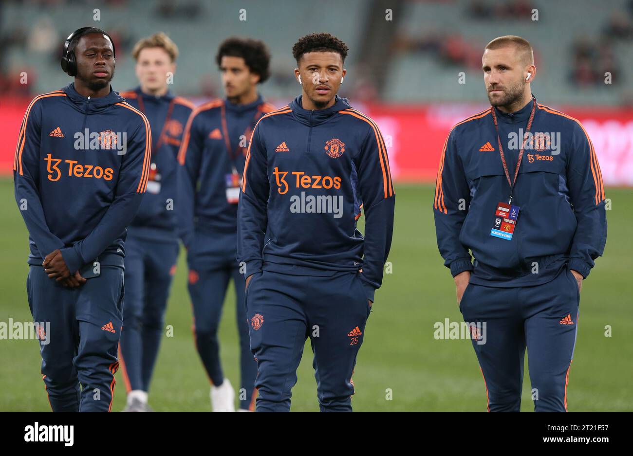 Aaron Wan-Bissaka, Jadon Sancho & Luke Shaw of Manchester United on the ...