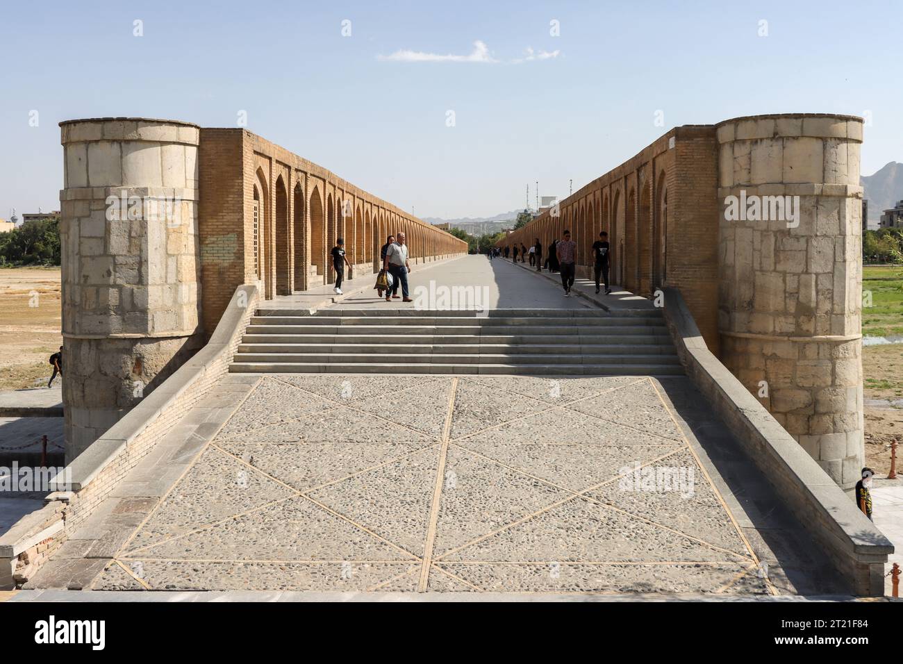 Isfahan, Iran - July 31 2023: Si-o-se-pol Bridge. The famous two-storey ...