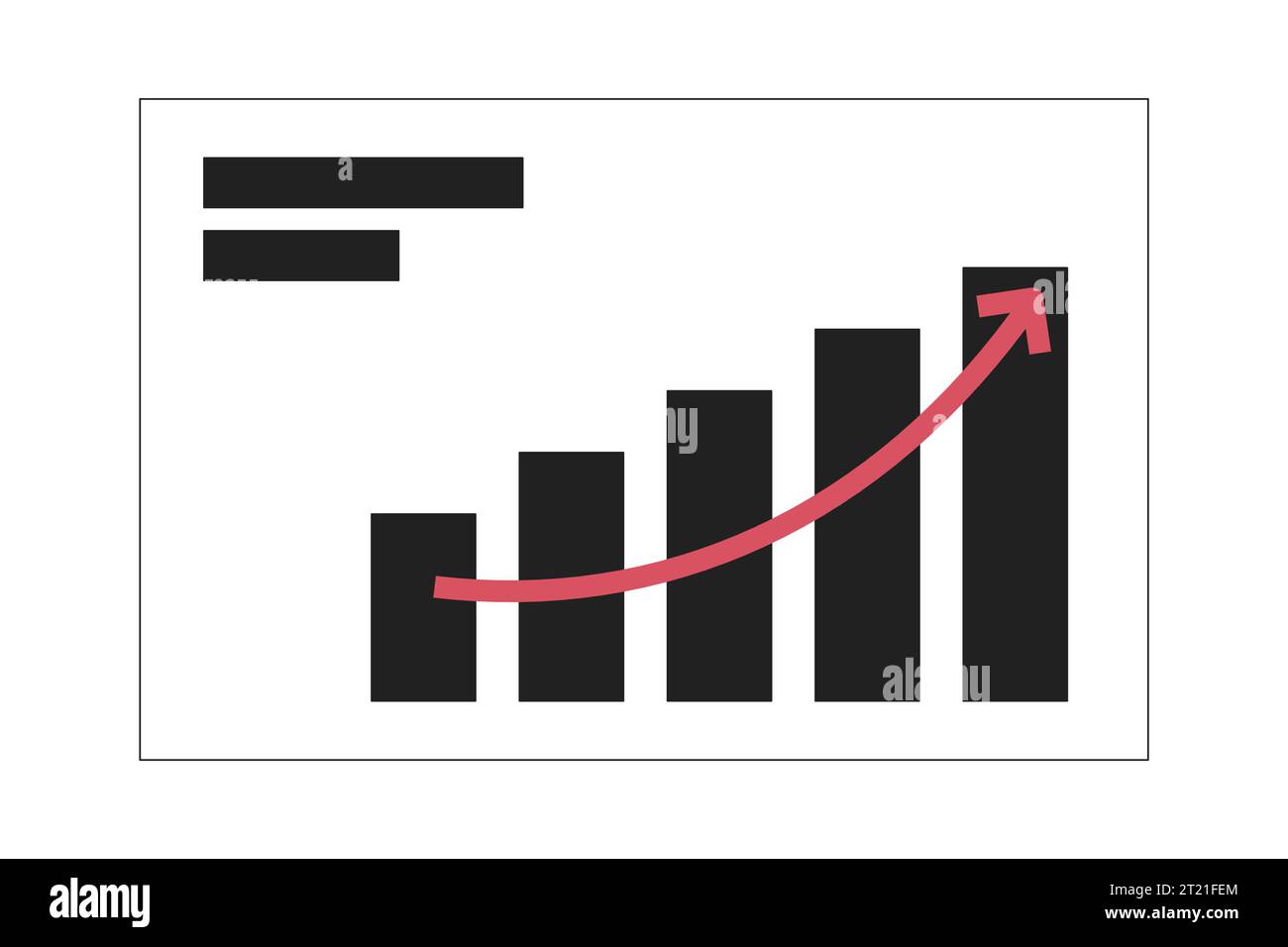 Bar graphs arrow rising up black and white 2D cartoon object Stock ...