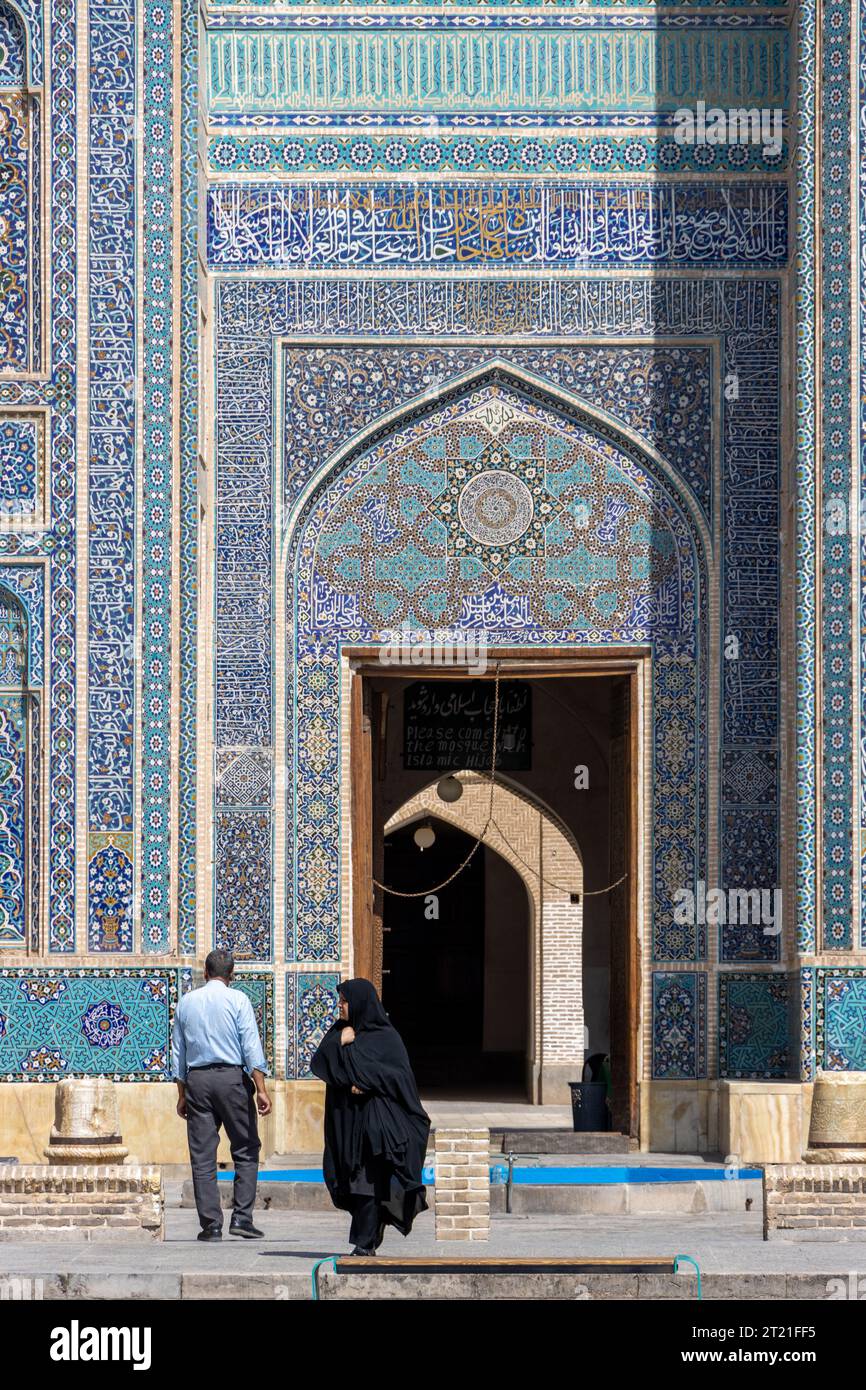Yazd, Iran - August 03 2023: Jameh Mosque of Yazd exterior view. Is the ...