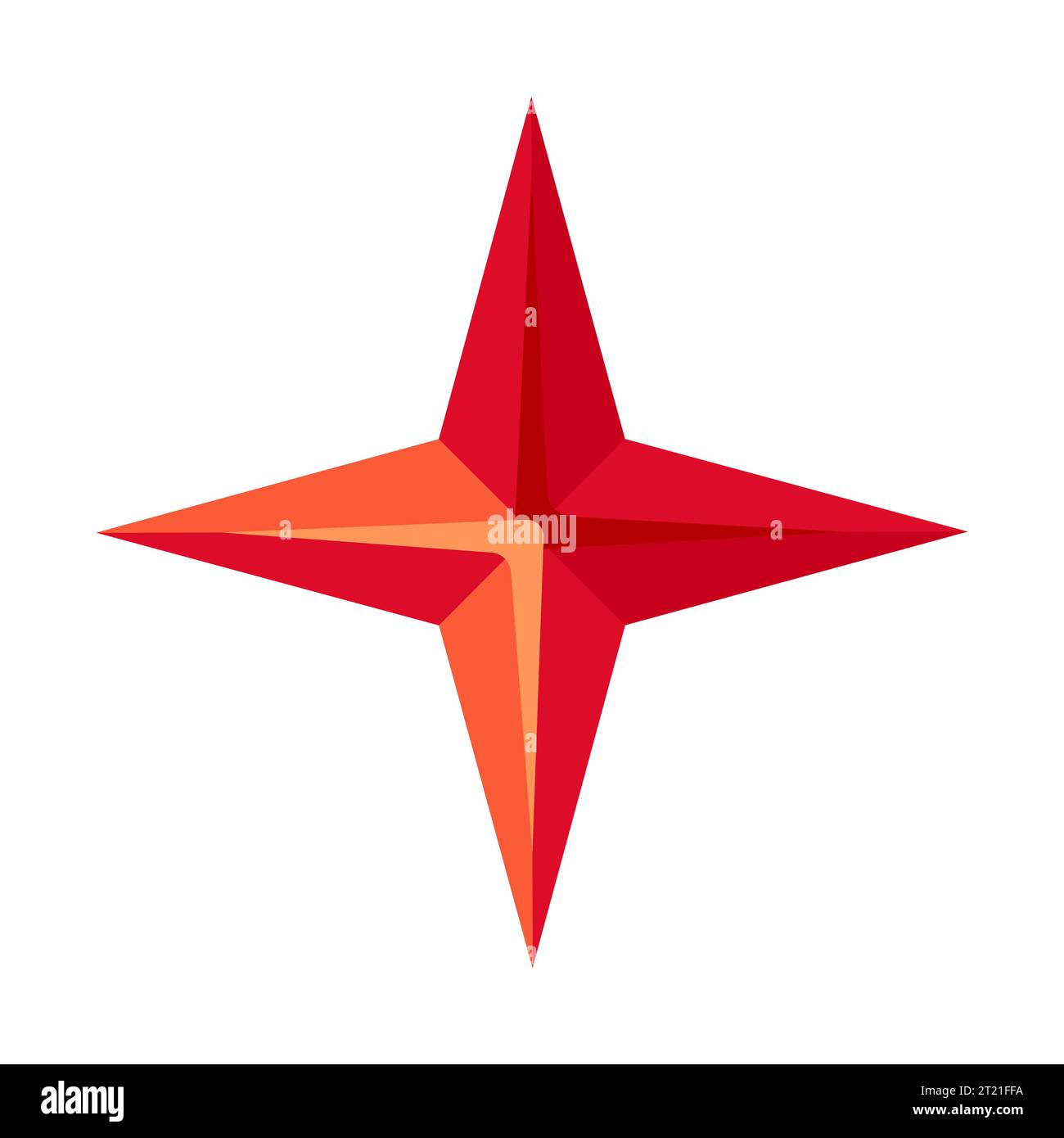 Four pointed star twinkle 2D cartoon object Stock Vector Image & Art ...