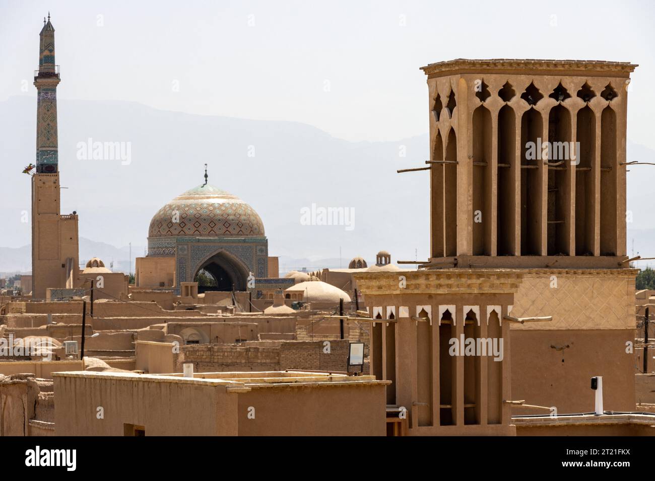 Yazd city general view, Iran. Since 2017, the historical city of Yazd ...