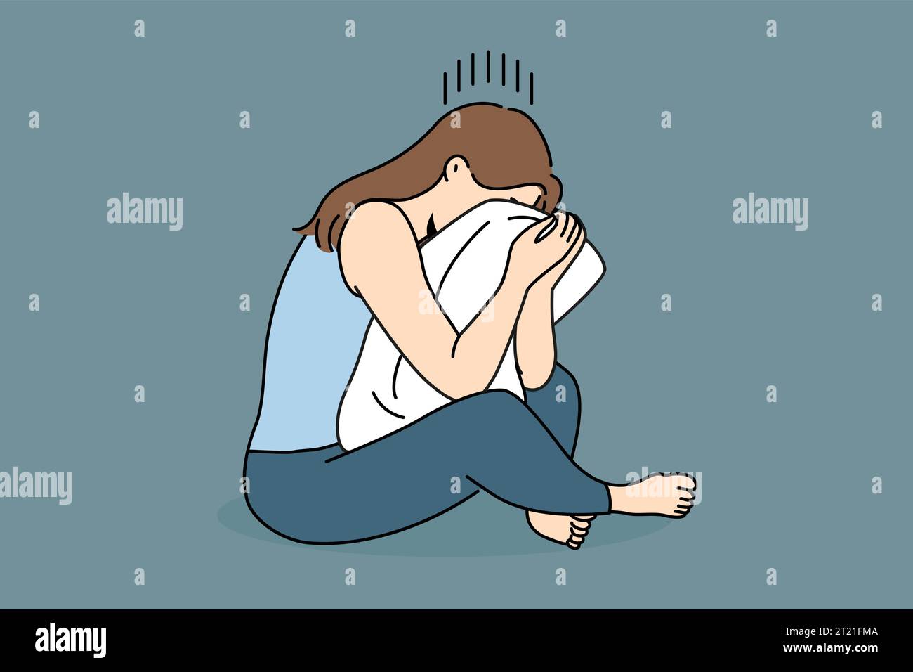 Woman and boyfriend and pensive Stock Vector Images - Alamy