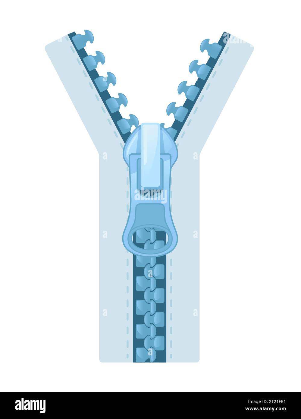 Blue color zipper and puller vector illustration isolated on white background Stock Vector Image ...