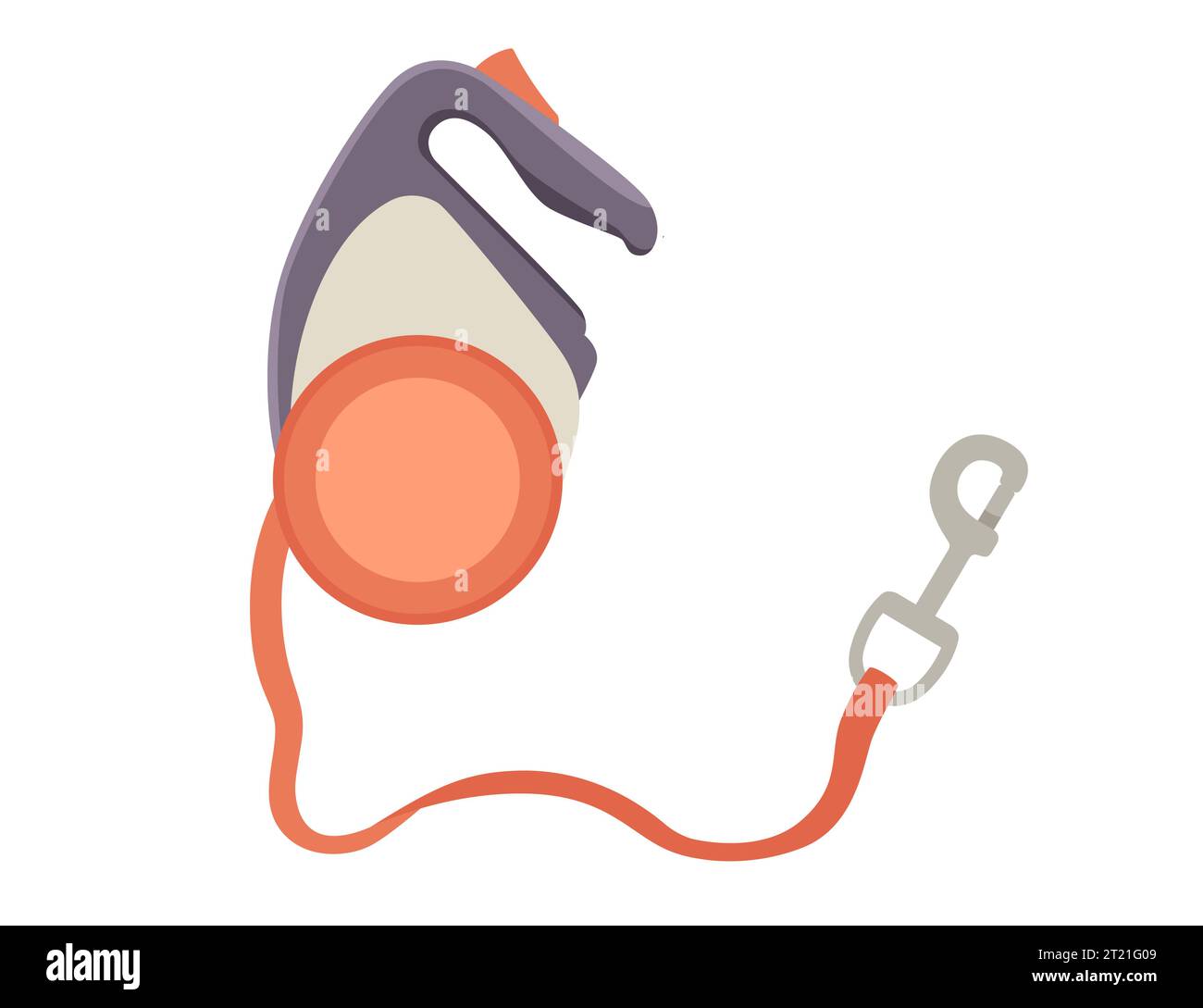 Modern dog leash with button vector illustration isolated on white ...