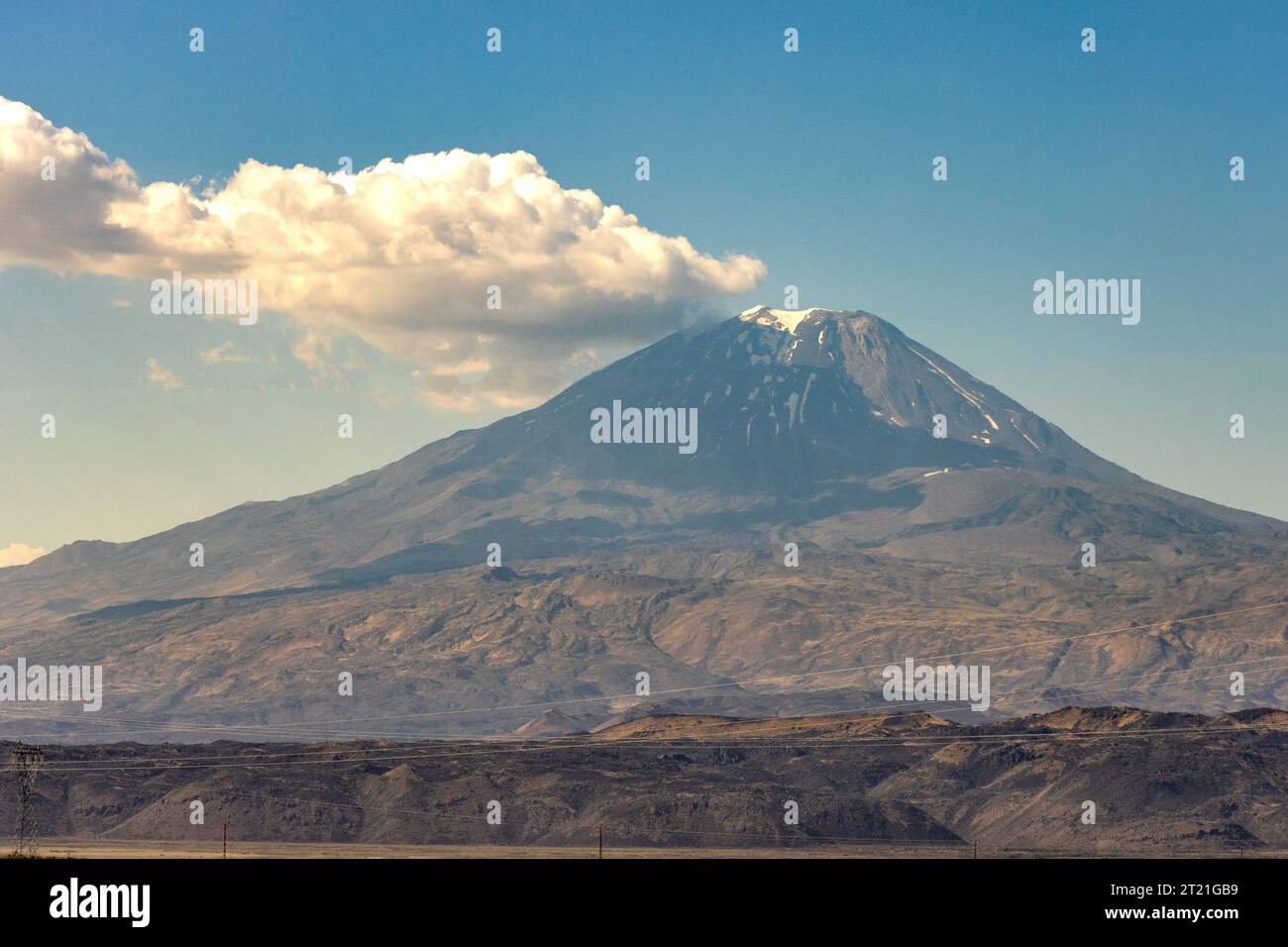 Turkey's highest mountain; Mount Ararat or Agri Mountain Stock Photo ...