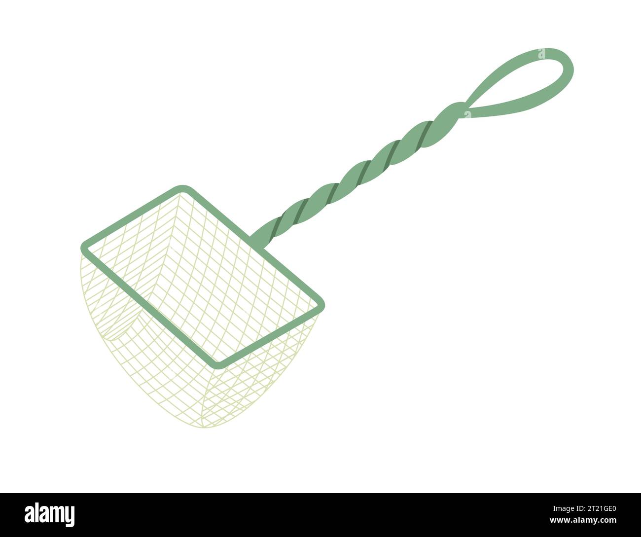 Cleaning net with handle for aquarium vector illustration isolated on ...