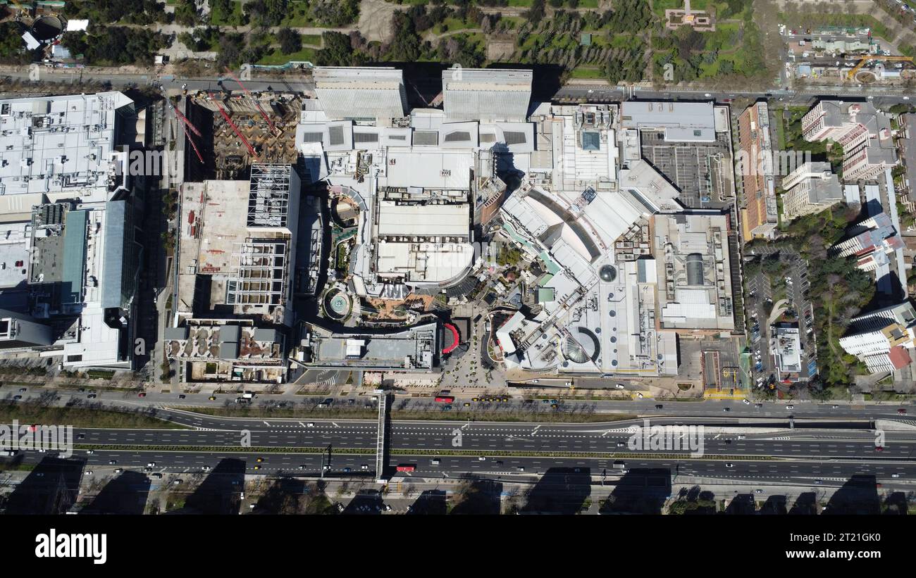 Aerials of Mall Parque Arauco in Las Condes, Santiago, Chile Stock ...