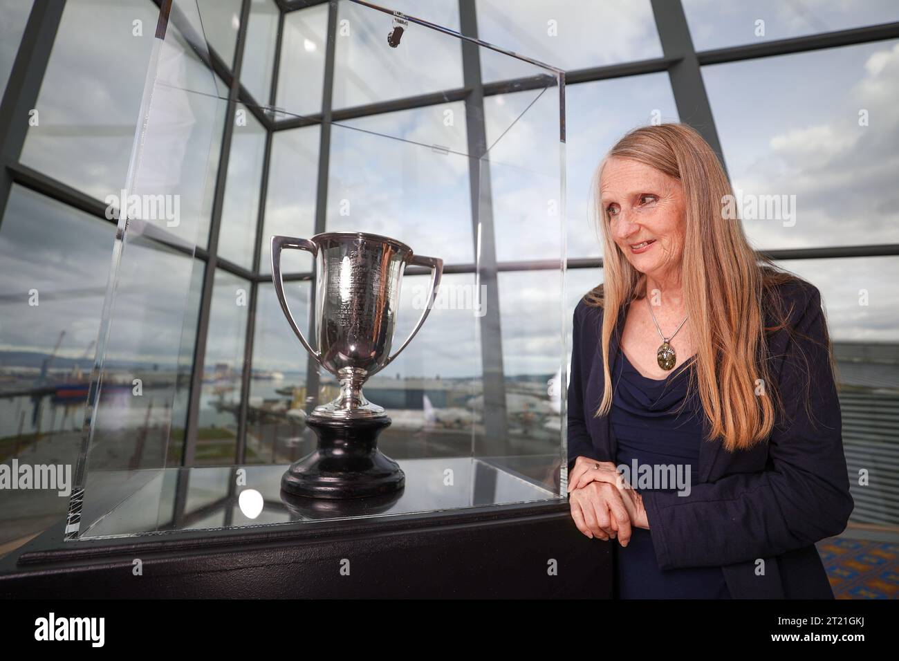 Janet Rostron great granddaughter of Captain Arthur Rostron, with the ...