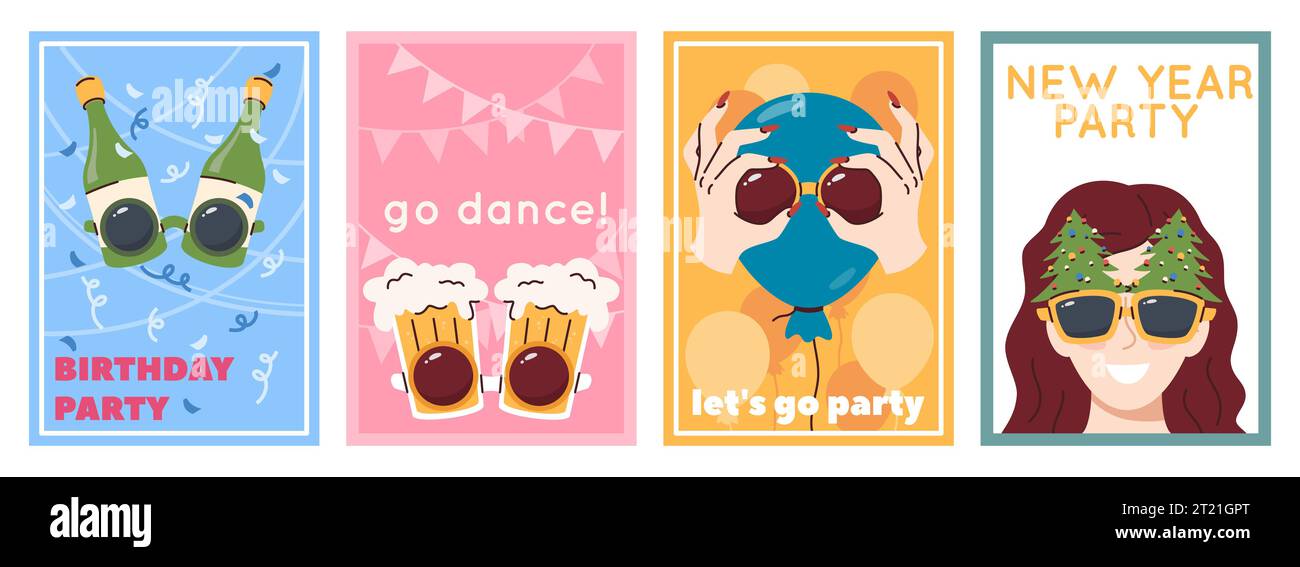 Color Party Glasses Cards Different Shapes Carnival Sunglasses Funny