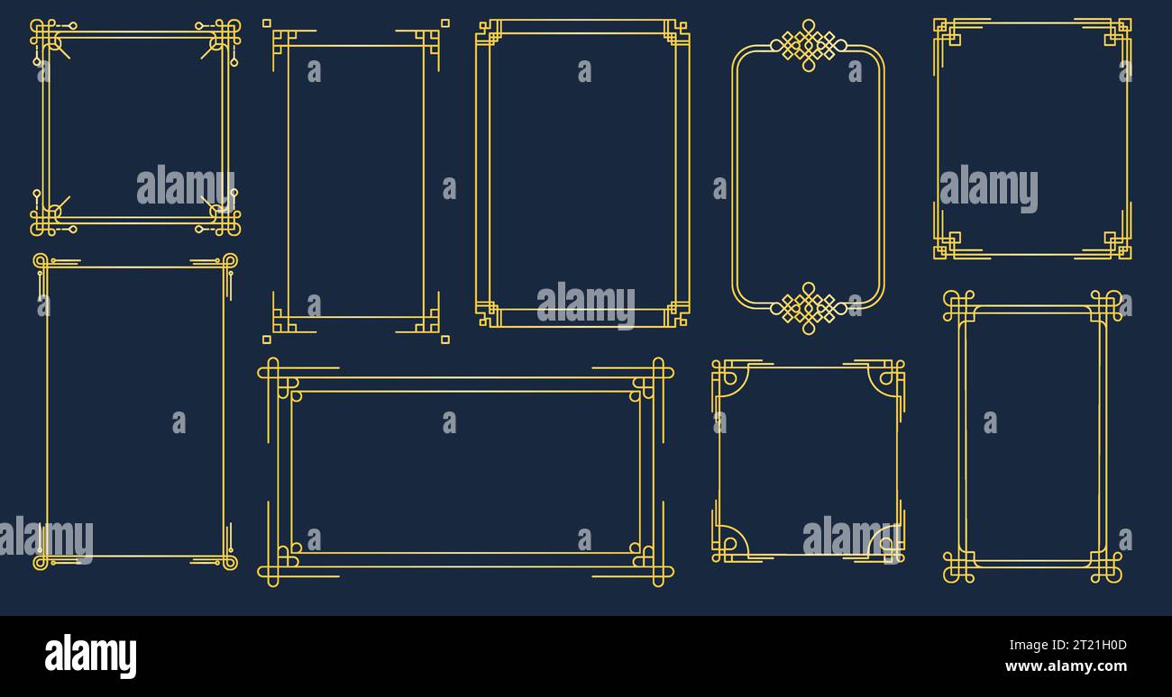Oriental decorative frame. Chinese Japanese Korean traditional ...