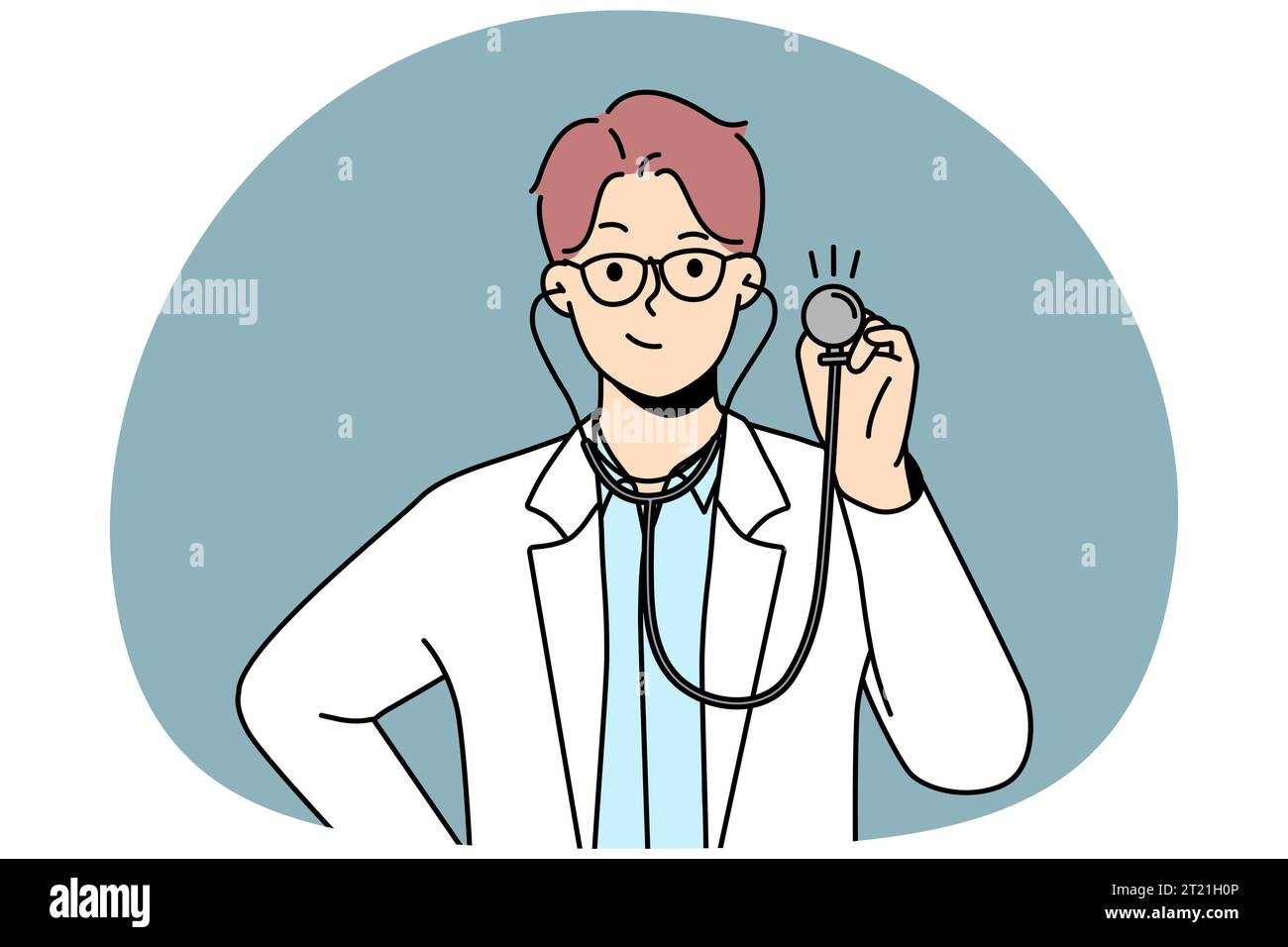 Young smiling nurse gp Stock Vector Images - Alamy