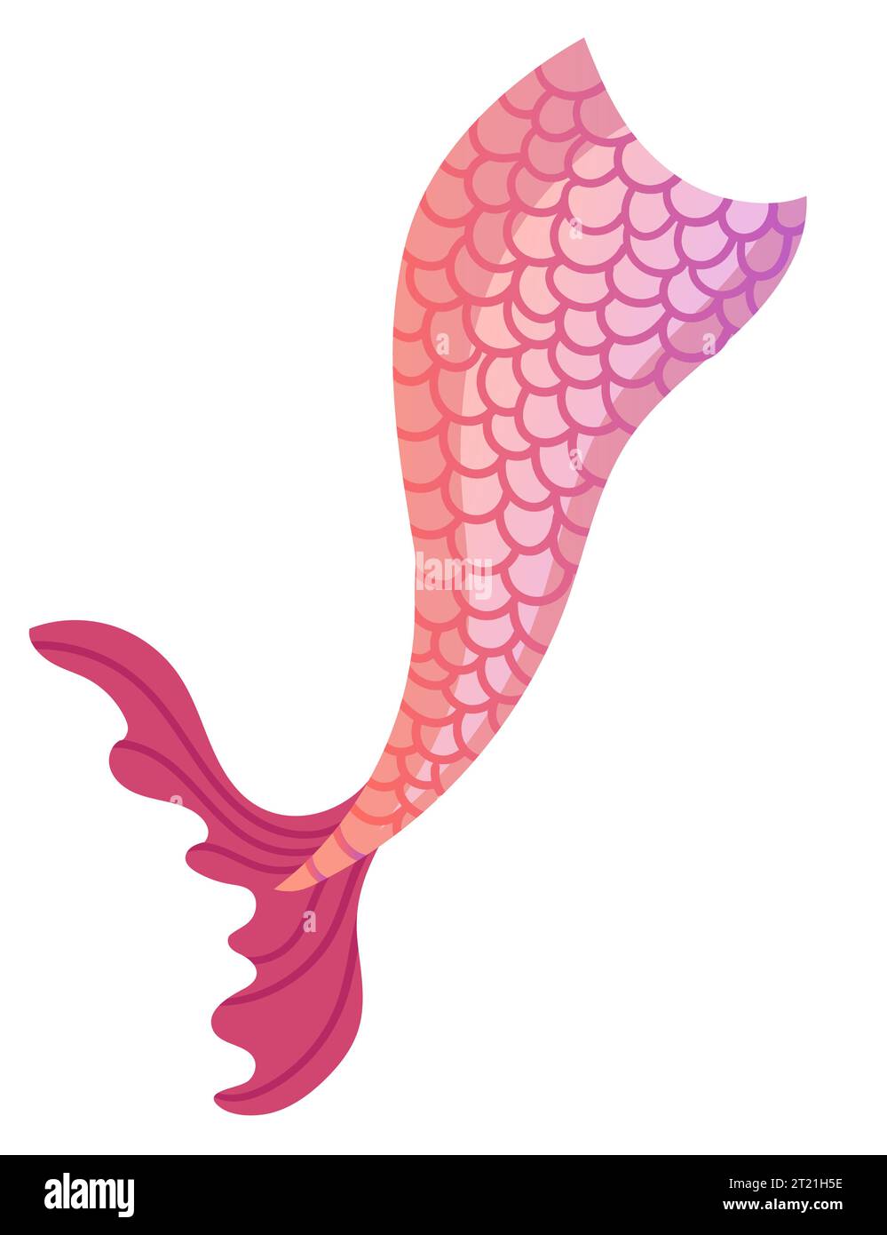 Mermaid tail for costume or cosplay red color vector illustration ...