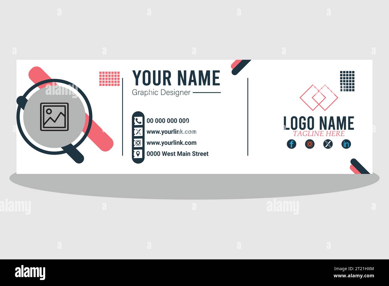 How to design email signature Stock Vector Images - Alamy