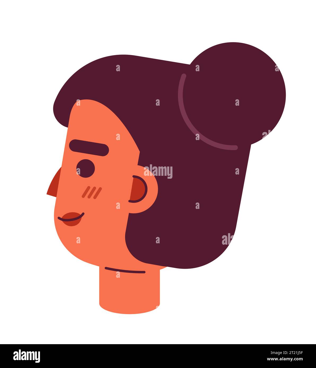 Bun top knot Stock Vector Images - Alamy