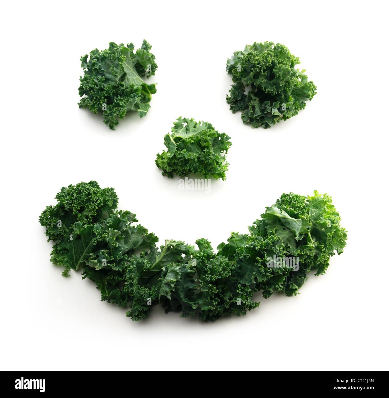 Isolated Happy Smiling Veggie Kale Stock Photo - Alamy