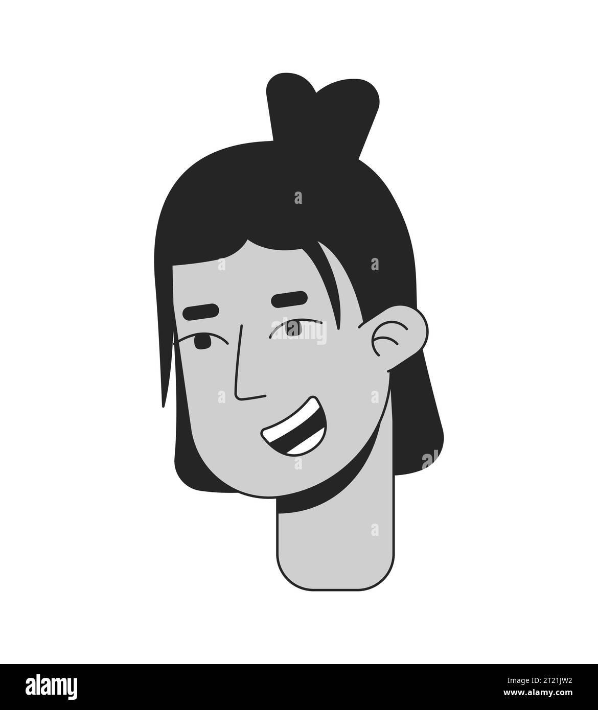 Latinamerican guy with medium length hair black and white 2D line ... Latinamerican guy with medium length hair black and white 2D line ...