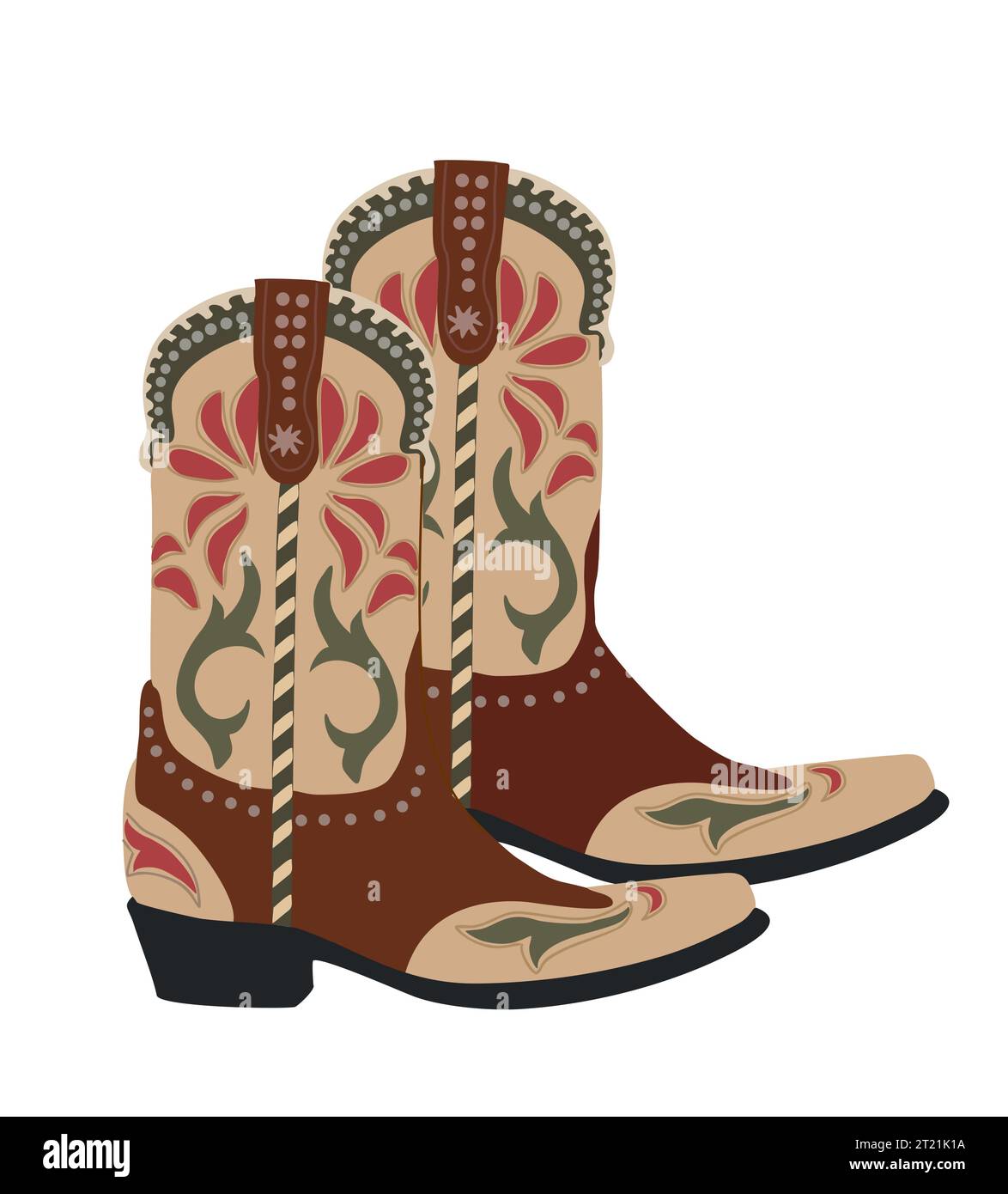 Western cowboy boots vector isolated on white Stock Vector Image & Art ...