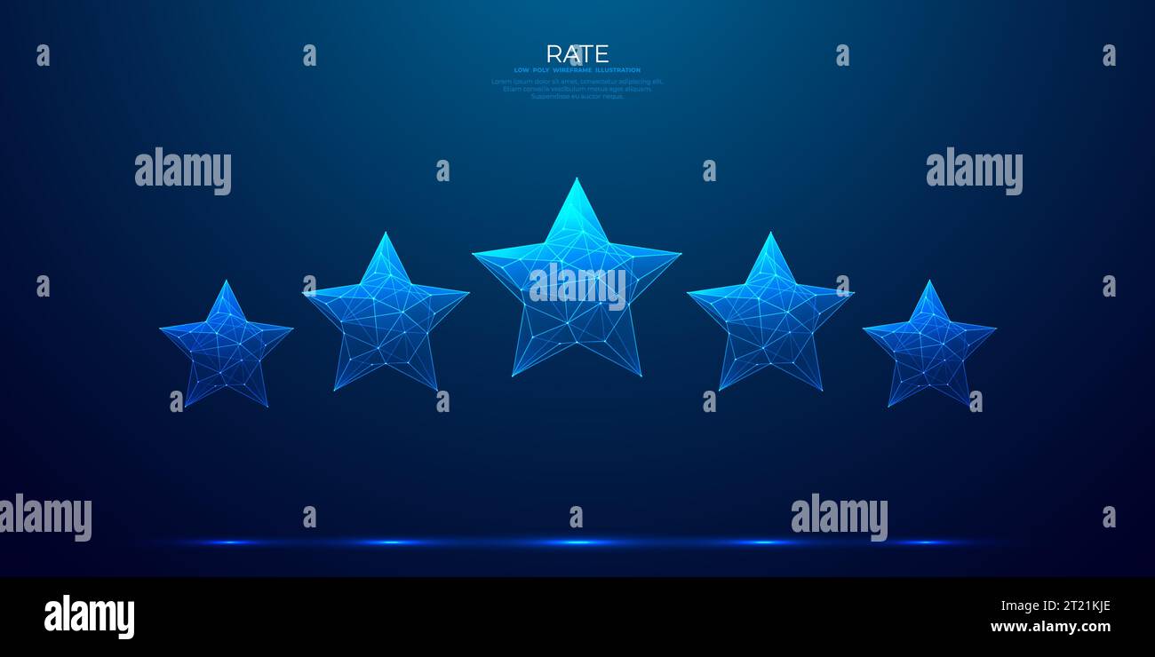 3d five stars rating Stock Vector Images - Alamy