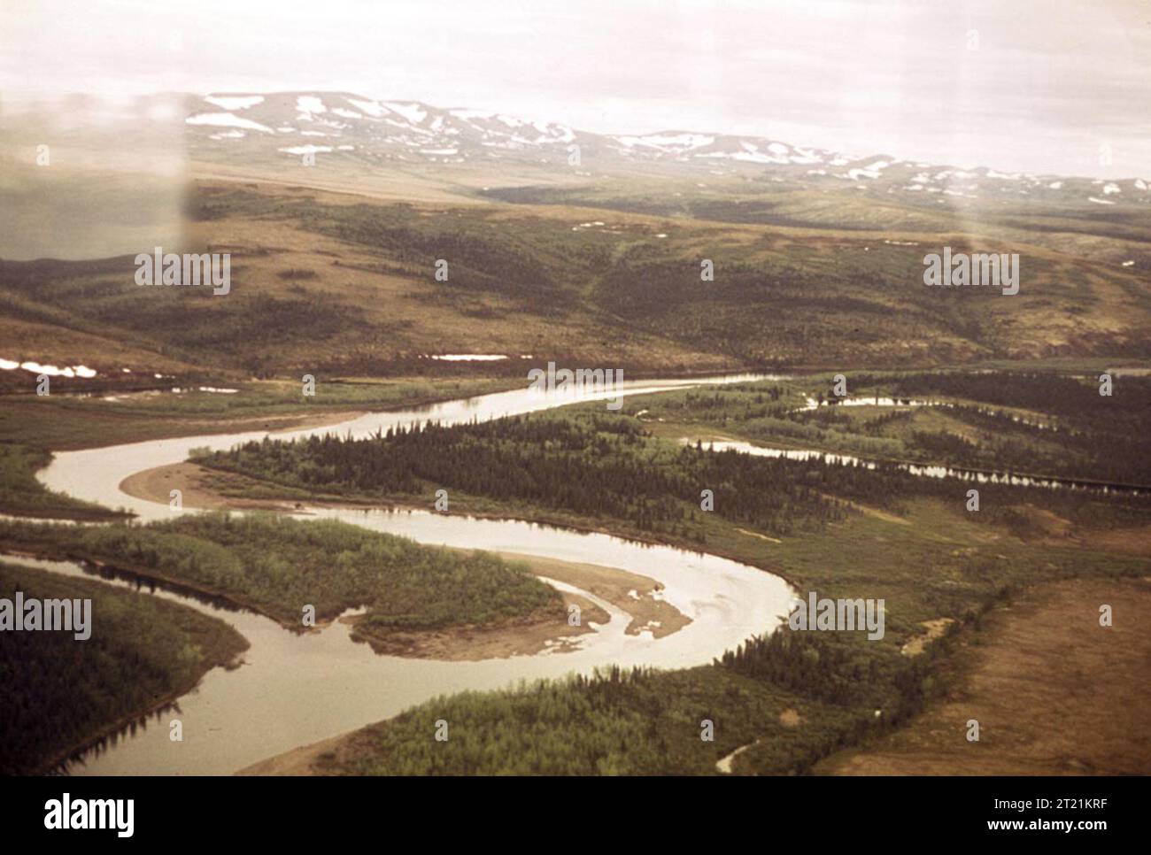 Aerial view of the East Fork of the Andreafsky River.; YUDE. Subjects ...